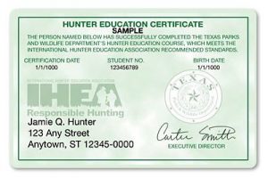 Replacement of Lost/Damaged Hunter Education Card – TX Hunter Education